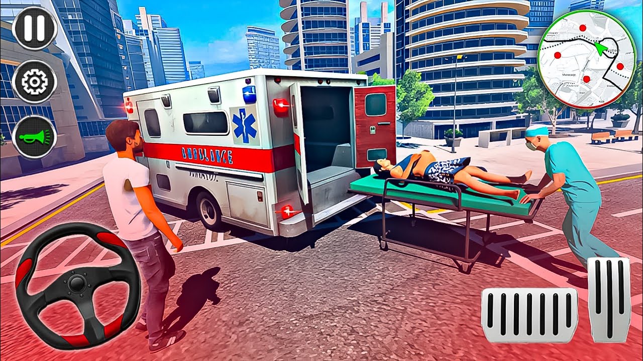 Emergency Ambulance Simulator 3D- Ambulance Game -Rescue Driving Game ...