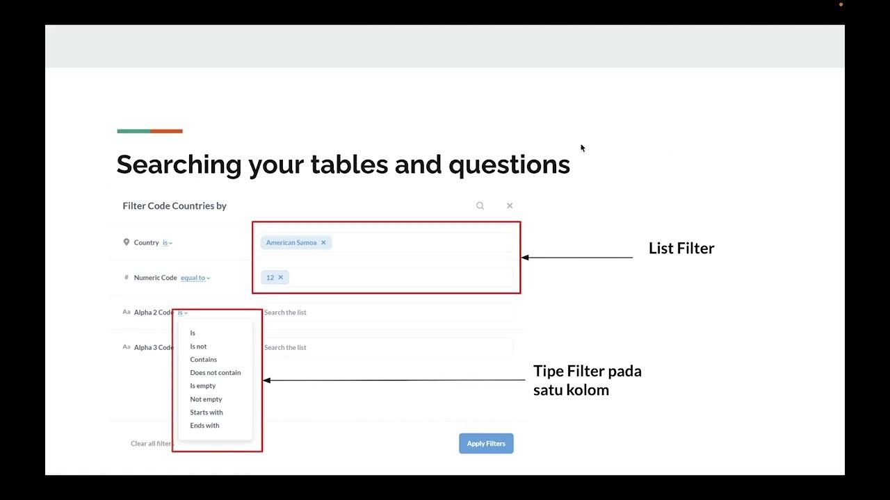 Searching Your Tables and Questions - YouTube