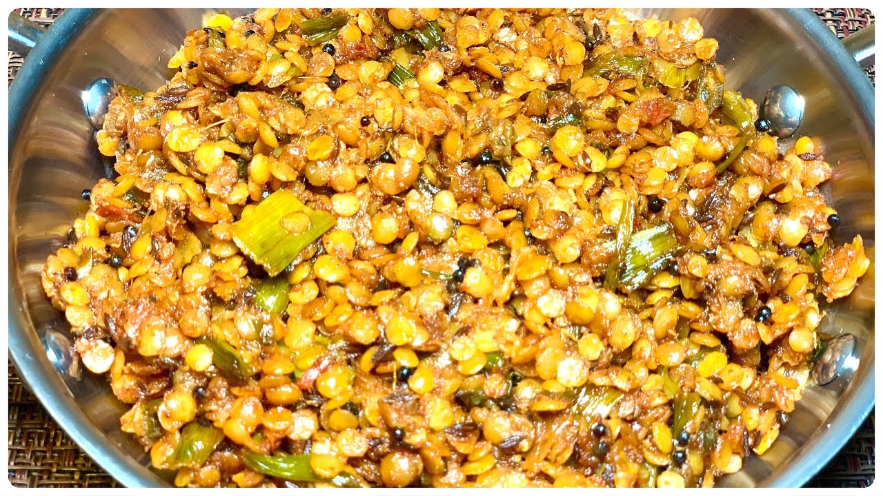 Spring Onion Sabzi | Hare pyaz aur masoor dal ki sabzi - YouTube