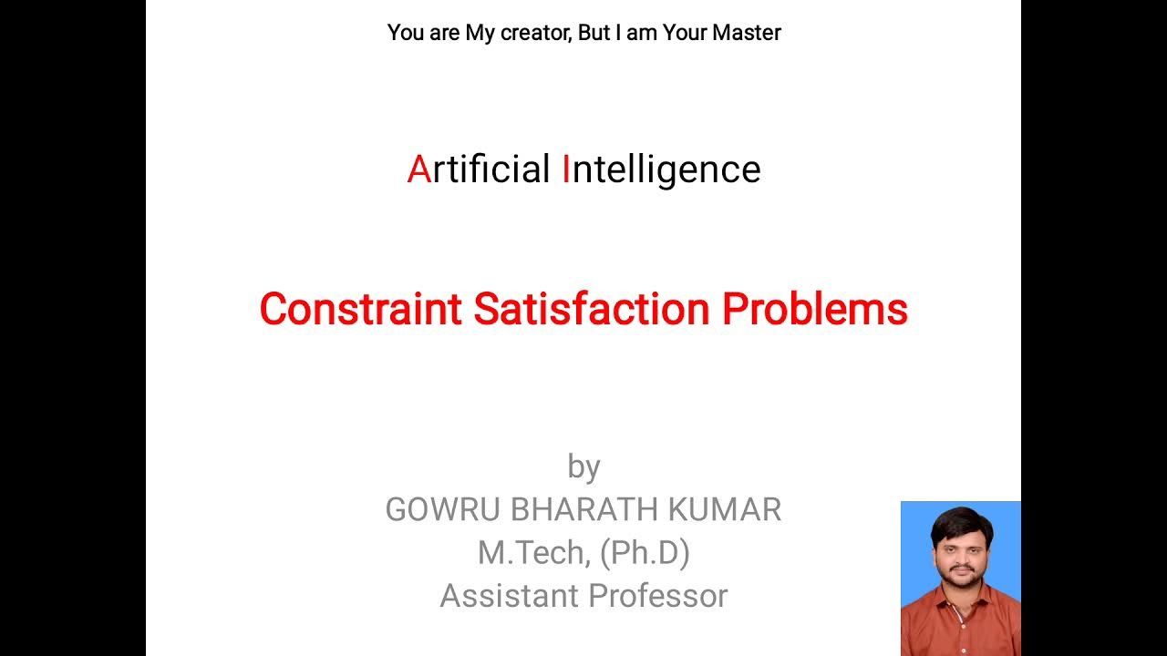 Artificial Intelligence: Why Constraint Satisfaction Problem - YouTube