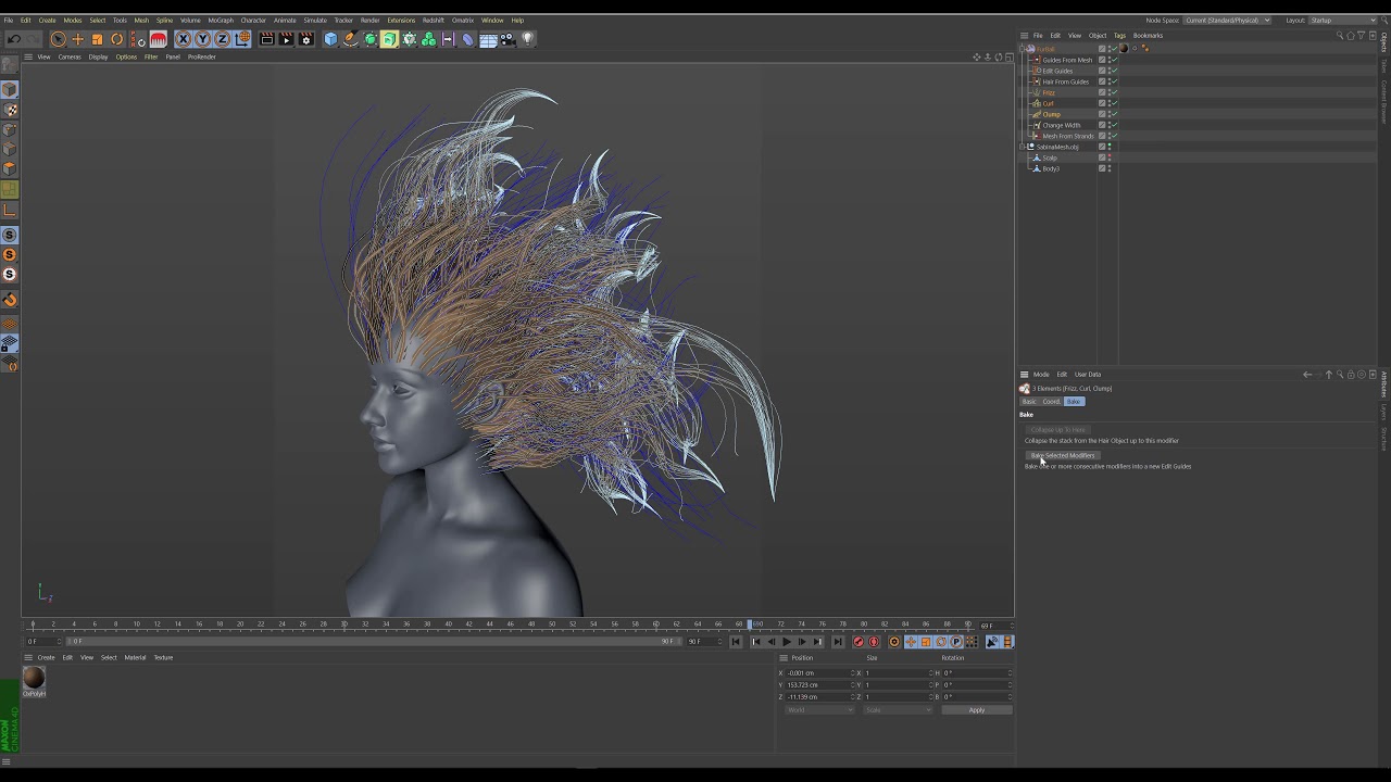 Ornatrix C4D: Modifier Baking - YouTube
