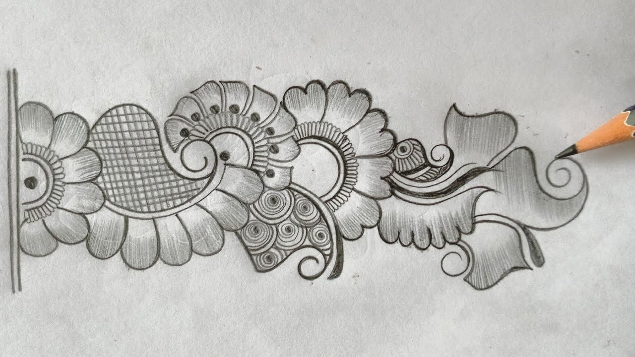 Beautiful pencil mehndi design || Daily pencil mehndi || Stylish R ...
