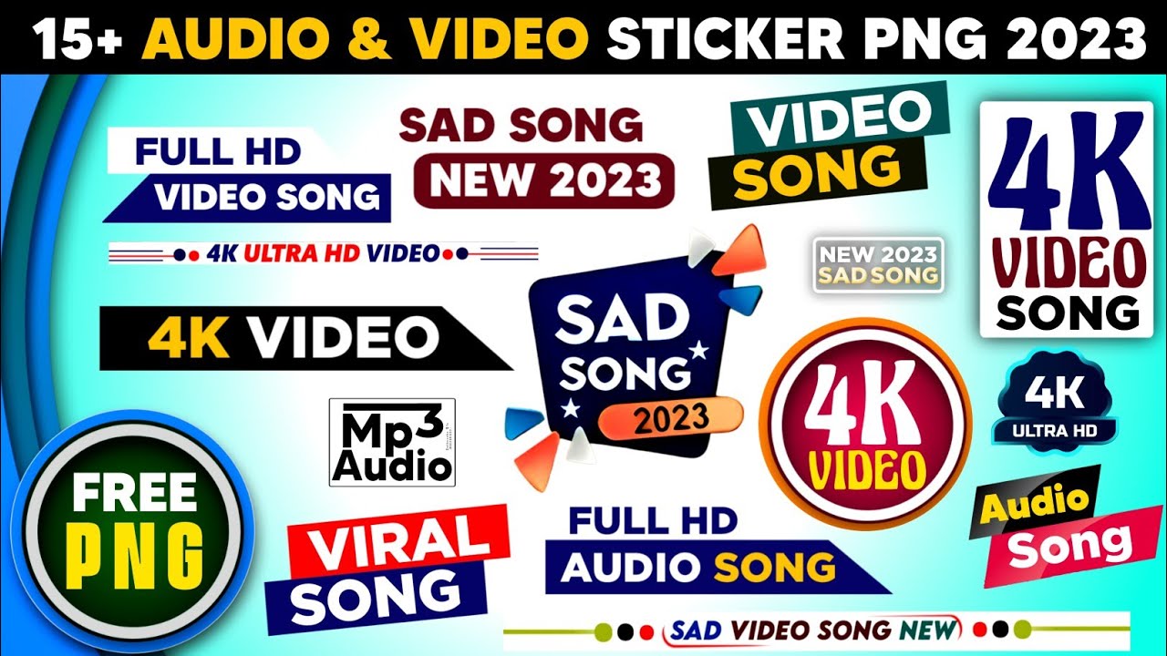 Audio Video Sticker PNG | Pixellab 2023 Material | Video Png Stickers ...