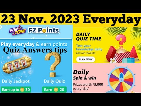 Amazon FZ Points Quiz Answers Today l Amazon Quiz Today I Amazon All Quiz Answers Today l23 Nov ...