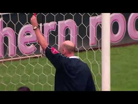 Steven Taylor illegal handball (funny red card) - YouTube