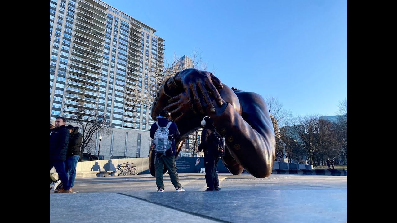 How are Boston residents "embracing" the new MLK statue? - YouTube