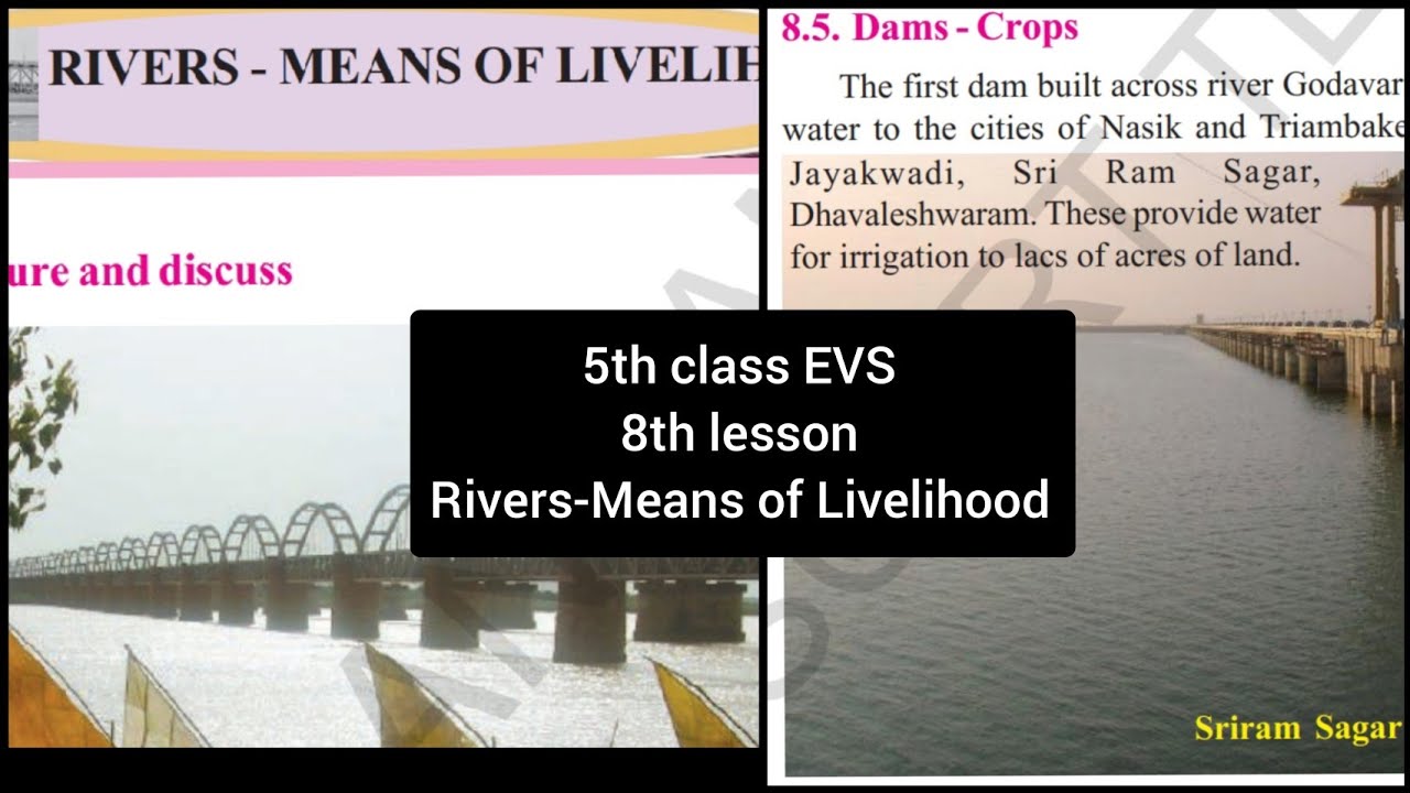 5th class EVS 8th lesson "Rivers- Means of Livelihood" | TS board 5th ...
