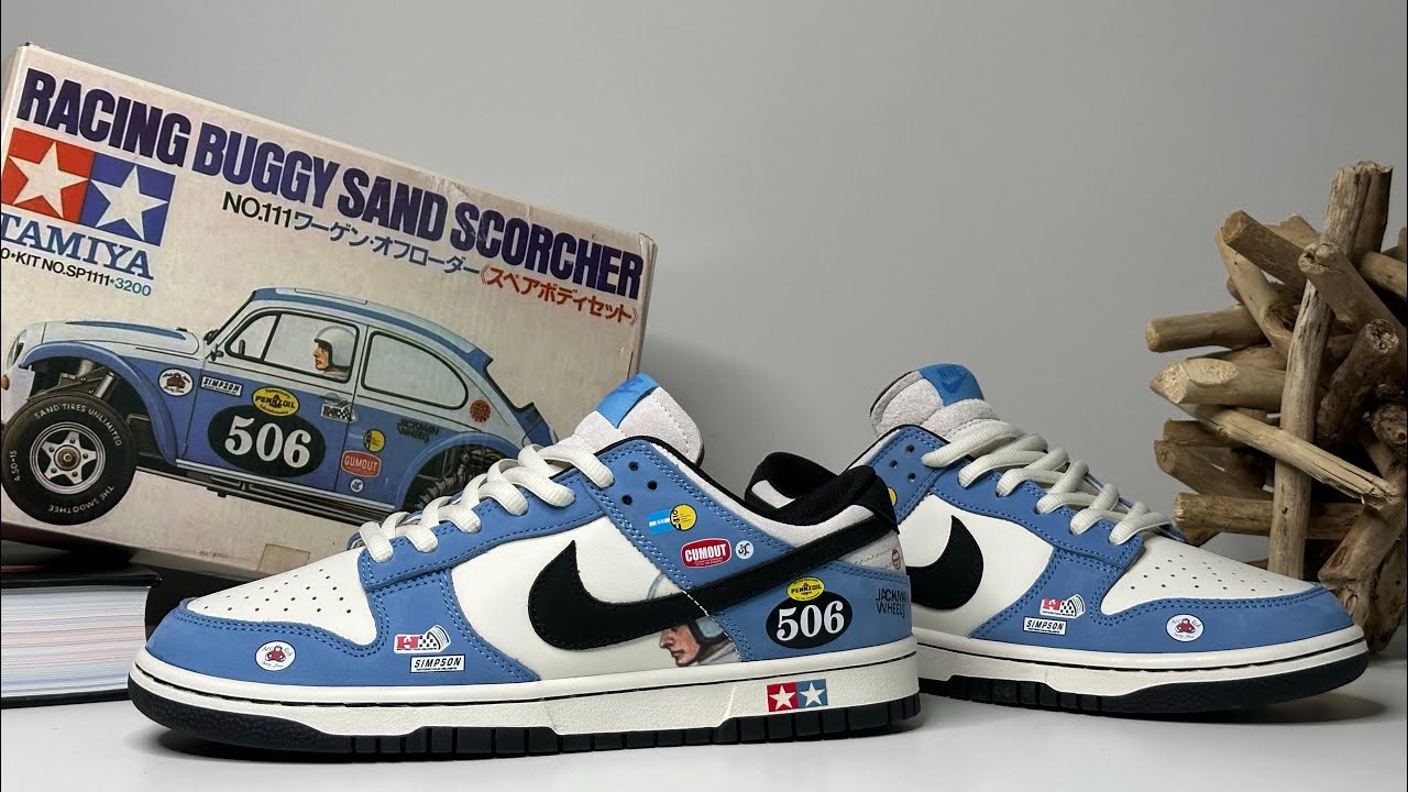 INCREDIBLE CUSTOM NIKE DUNK TAMIYA RACING BUGGY 🔥🔥🔥**WITH ON FOOT ...