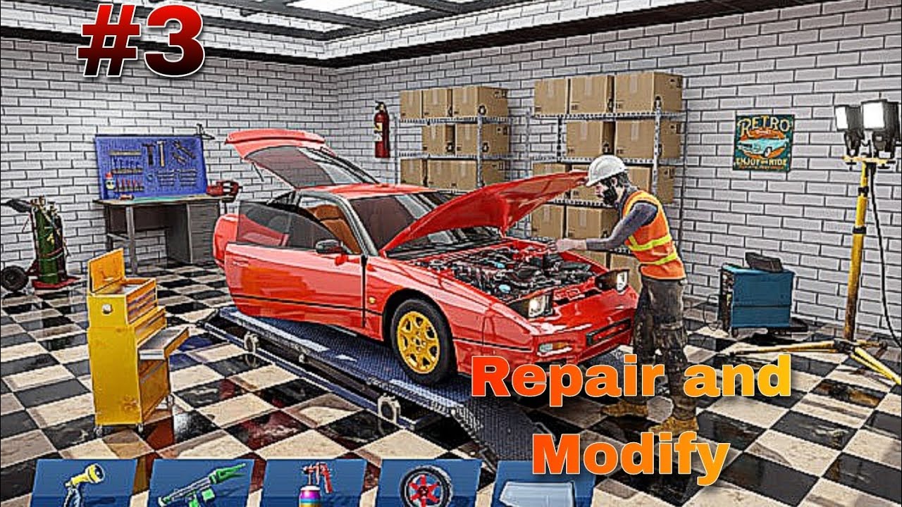 Car repair & modification in car showroom // Car Dealer Job Sim Tycoon ...