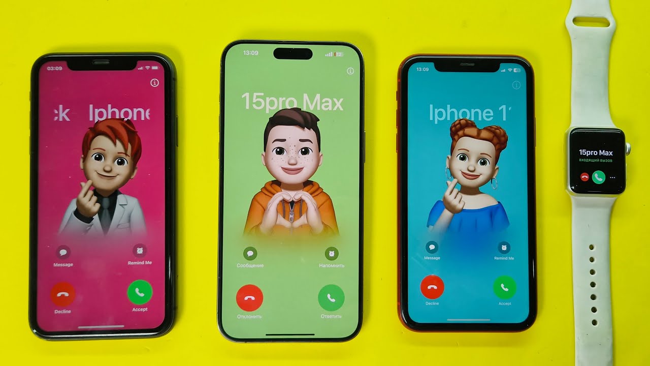 iPhone vs Apple Watch Incoming Calls IPhone 15 Pro Max vs Two IPhone 11 ...