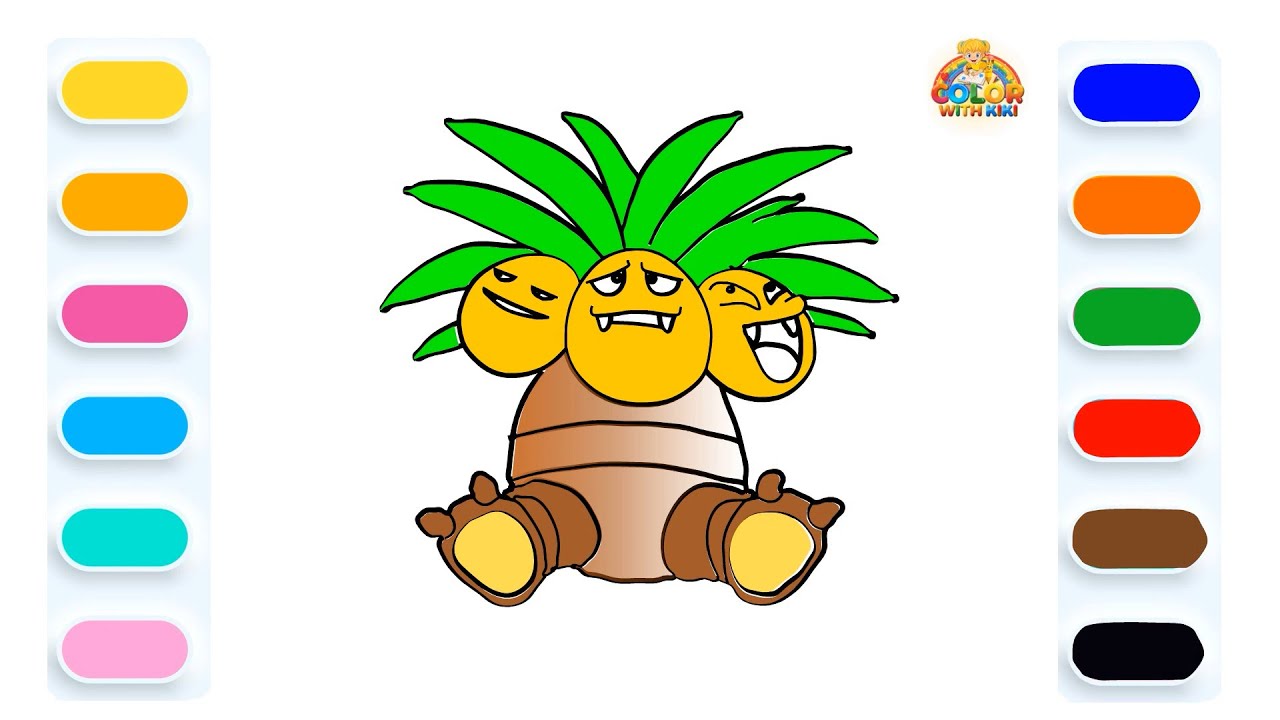 Learn to Draw Exeggutor Pokemon - Drawing and Coloring Tutorial for ...