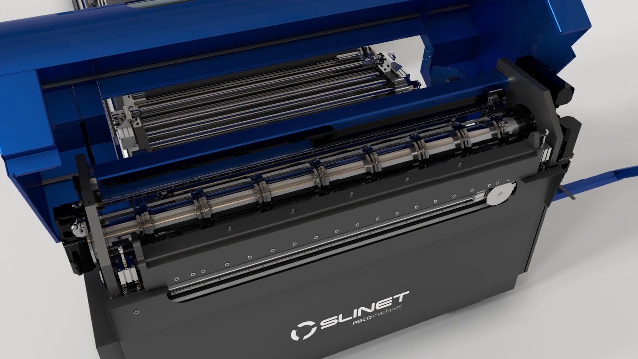 Slinet Cut to length unit with automated knife adjustment - YouTube