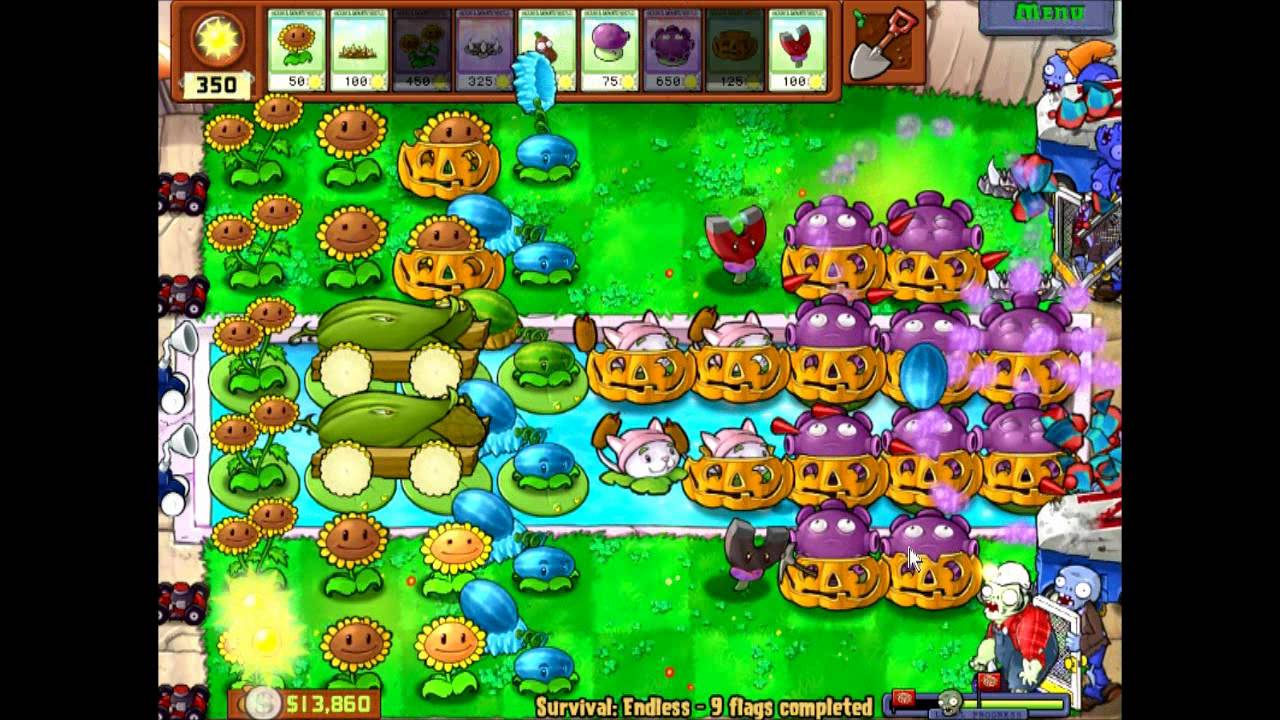 Plants vs. Zombies Survival endless part 5 - YouTube