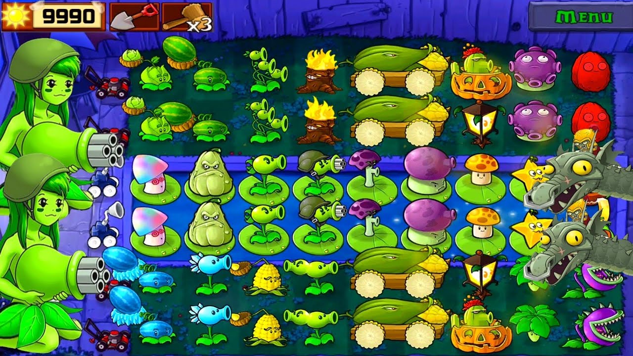 8M Plant vs Zombie Hacker 999990 Zombies In Survival __ Plants vs ...