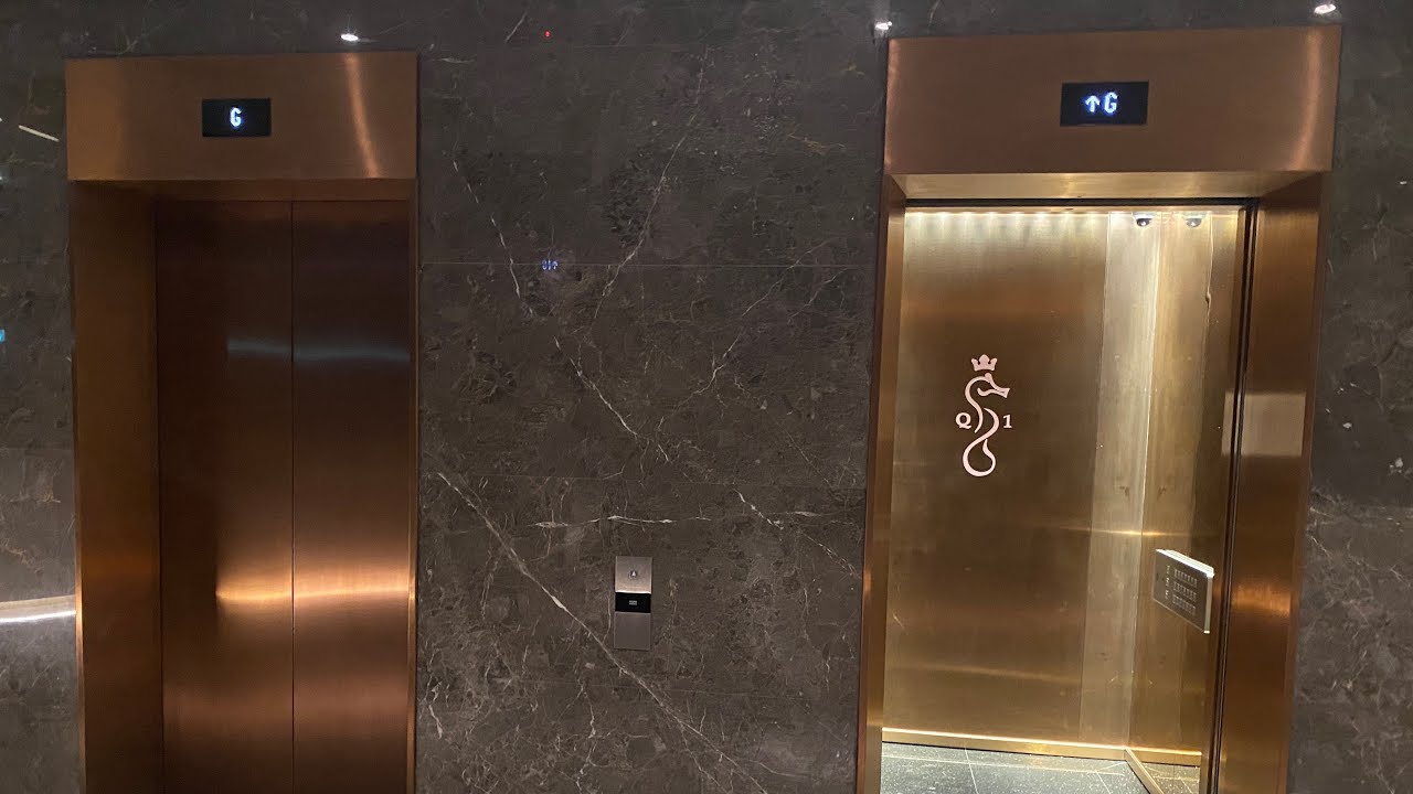 Kone EcoDisc KDS 330 Elevators at Q1 Tower B in Penang Malaysia - YouTube