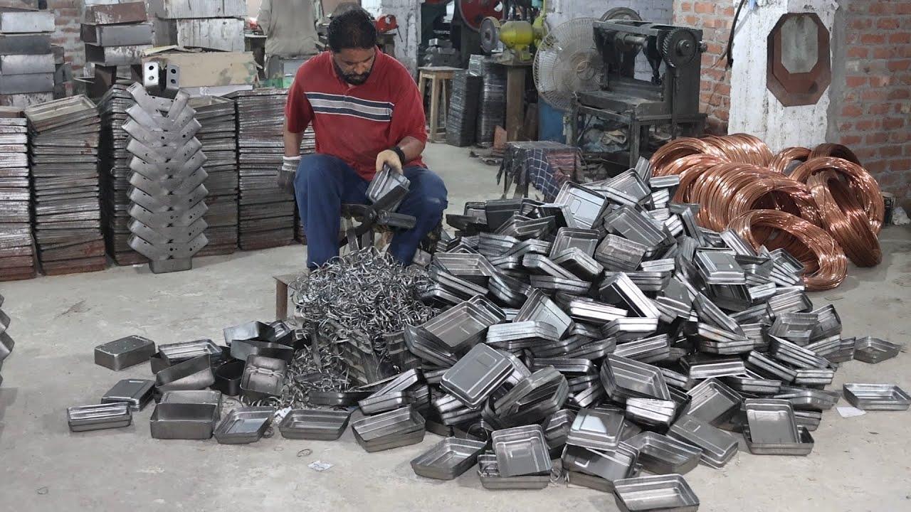Amazing Process of Making Metal Switch Box | Factory Mass Production ...