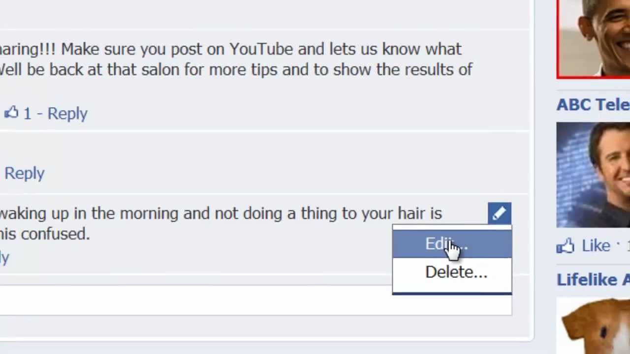 How to Edit a Facebook Comment - YouTube