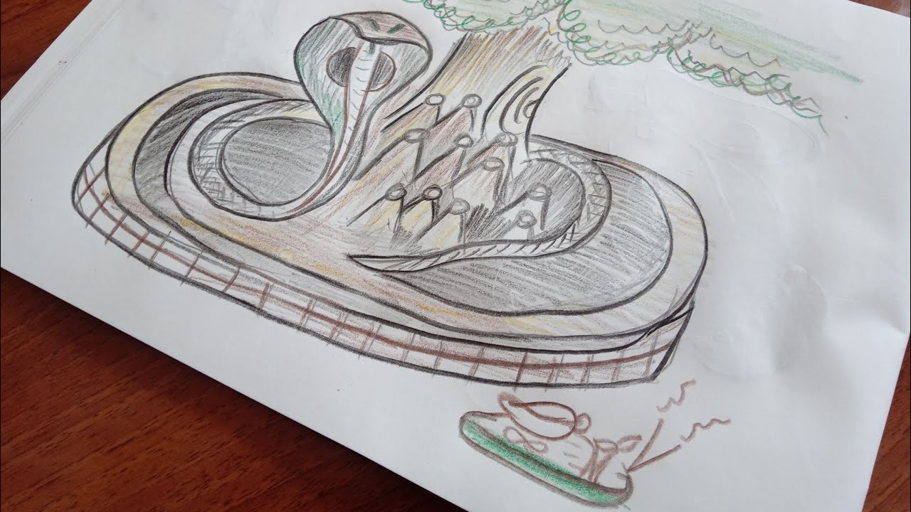 Nag Panchami Drawing|Naag Panchami Special Drawing|How to Draw Nag ...
