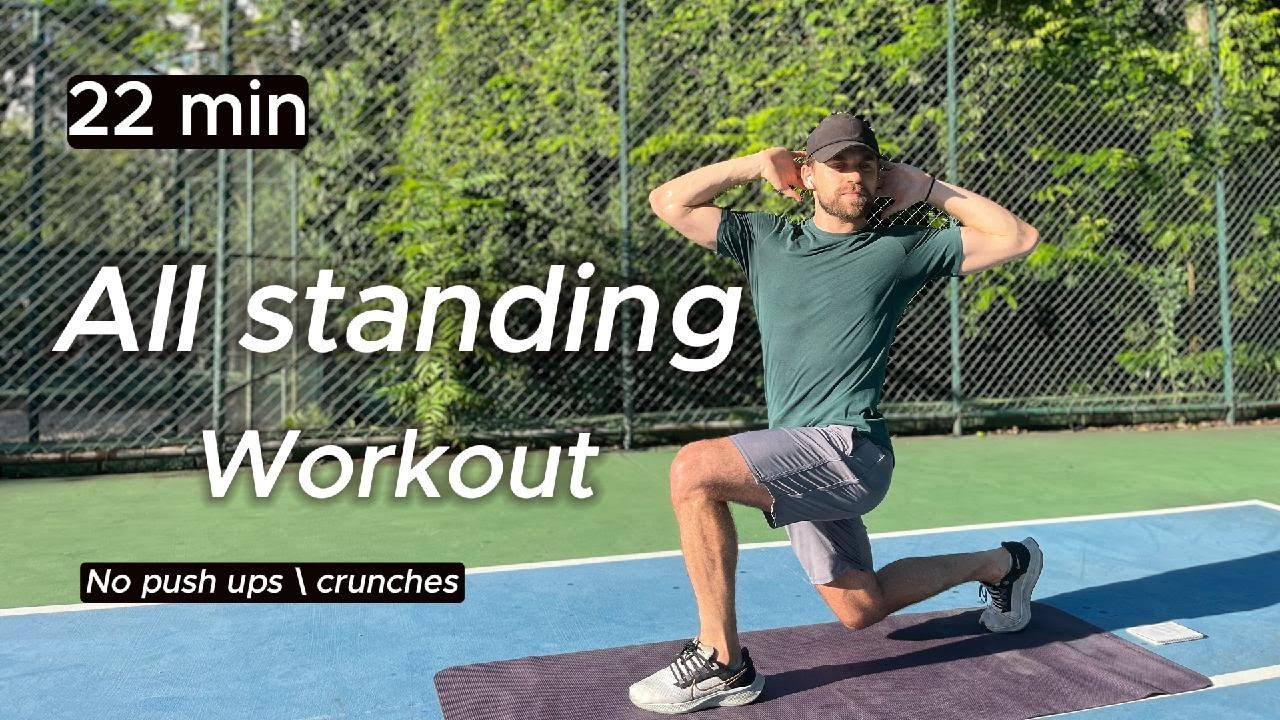 22 min HIIT CARDIO Workout | ALL STANDING | No equipment, no repeats ...