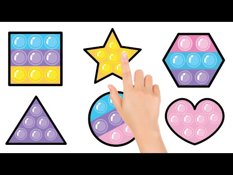 Geometrik Şekilleri Öğreniyorum | Kolay Şekiller Çizim Dersi | Eğlenceli Pop it Patlatma