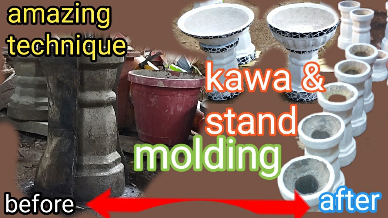 How to Make Beautiful Cement Pot Stand at Home | KINGJHUNE CONCRETE ...