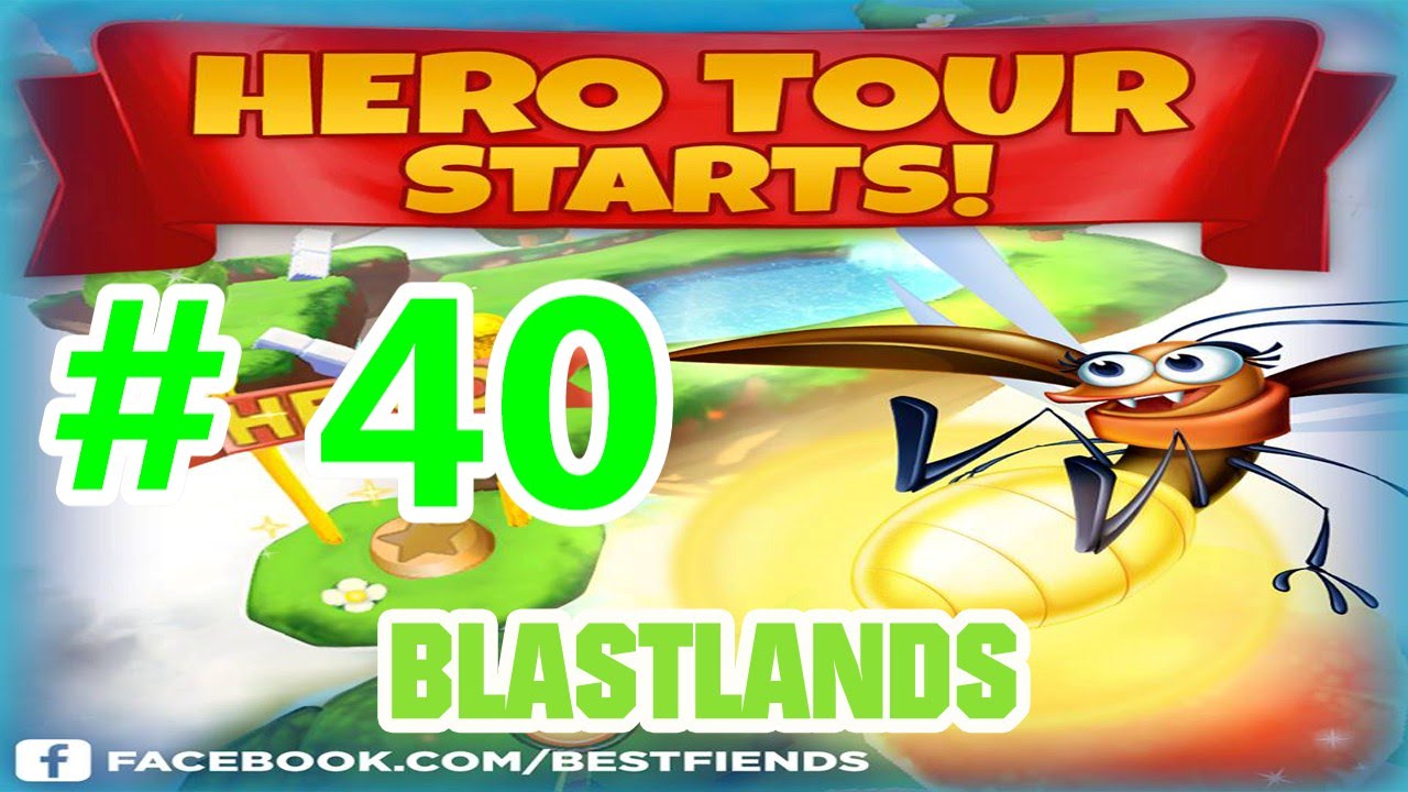 Best Fiends - Hero World Tour - Blastlands Level 40 - Walkthrough - YouTube