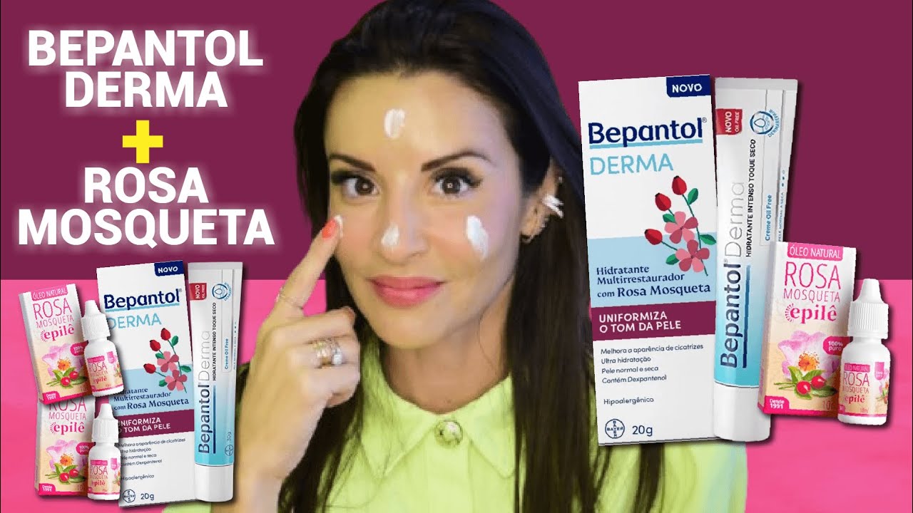 BEPANTOL DERMA COM ROSA MOSQUETA Como Usar?! | Baratinhos de farmácia - YouTube