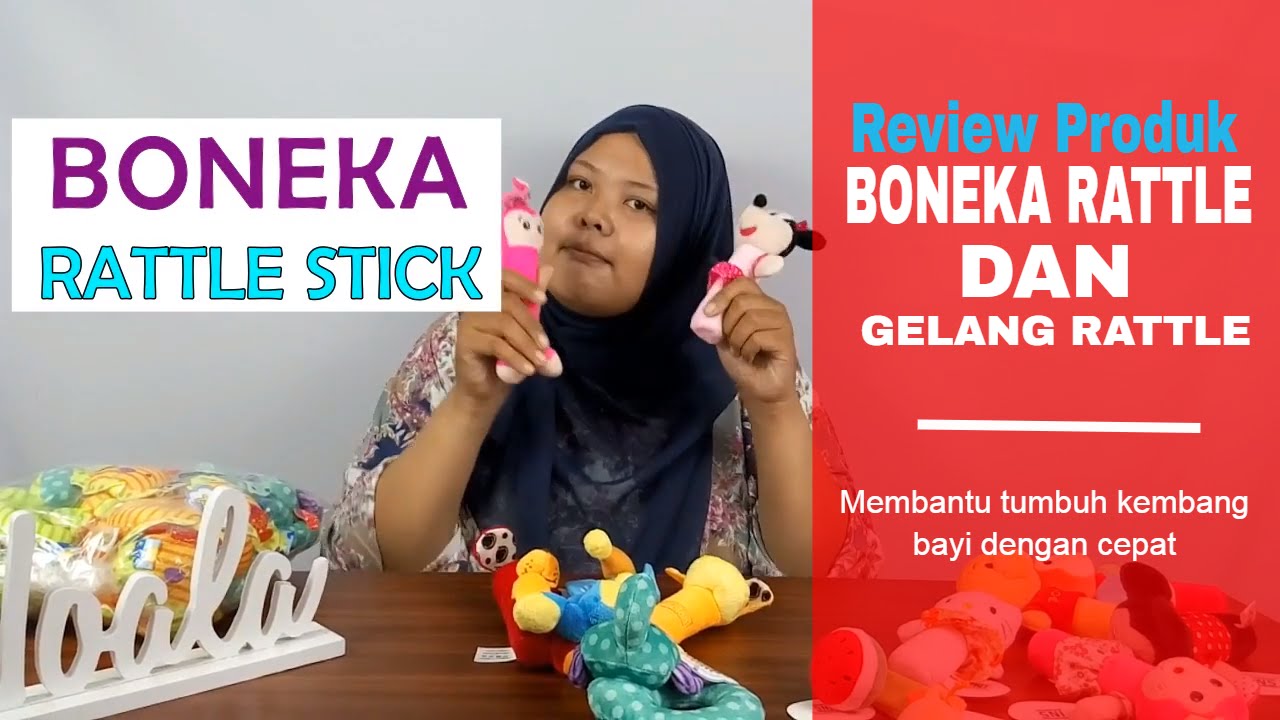 Video Review Boneka Rattle Stick dan Gelang Rattle - YouTube
