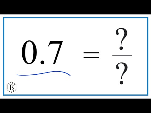 0.7 as a Fraction (simplified form) - YouTube