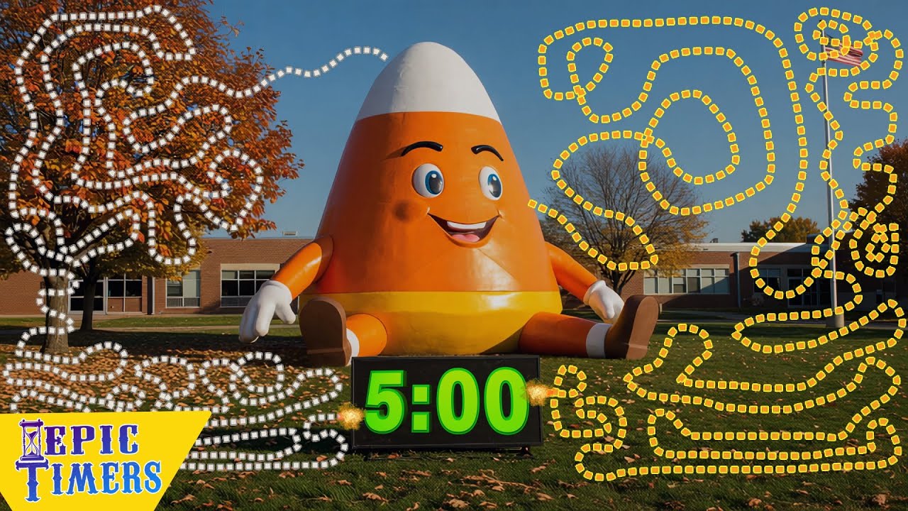 5 Minute Bomb Timer with music Candy Corn relaxing timer for classrooms ...