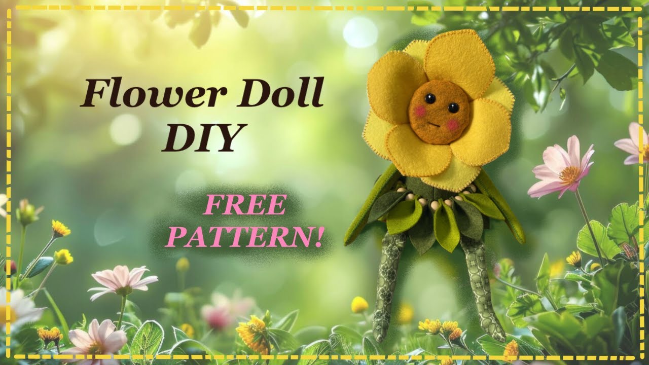 DIY Flower Rag Doll: Free Pattern And Full Tutorial With Lisa Pay - YouTube