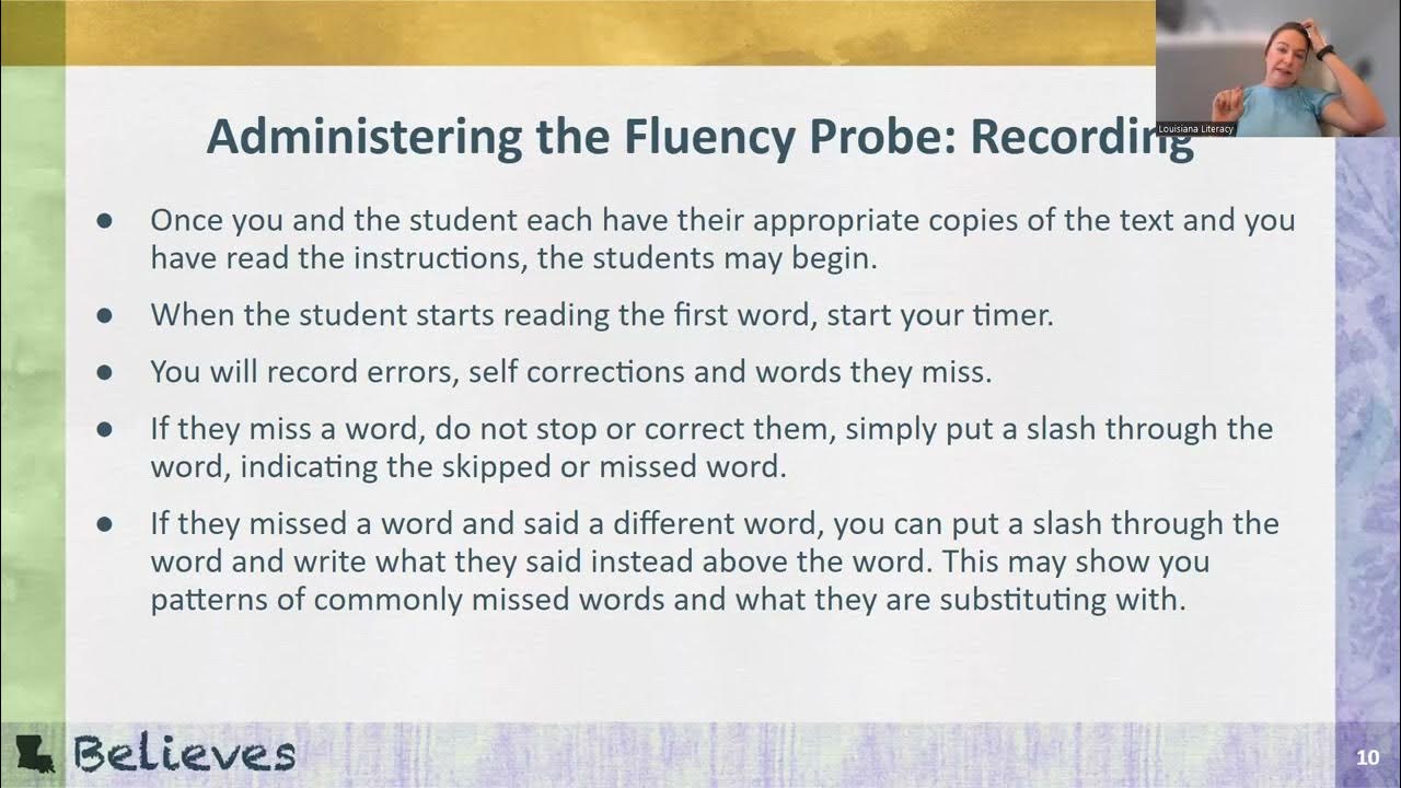 3-12 Foundational Support Session 2 - How to Conduct a Fluency Screener ...