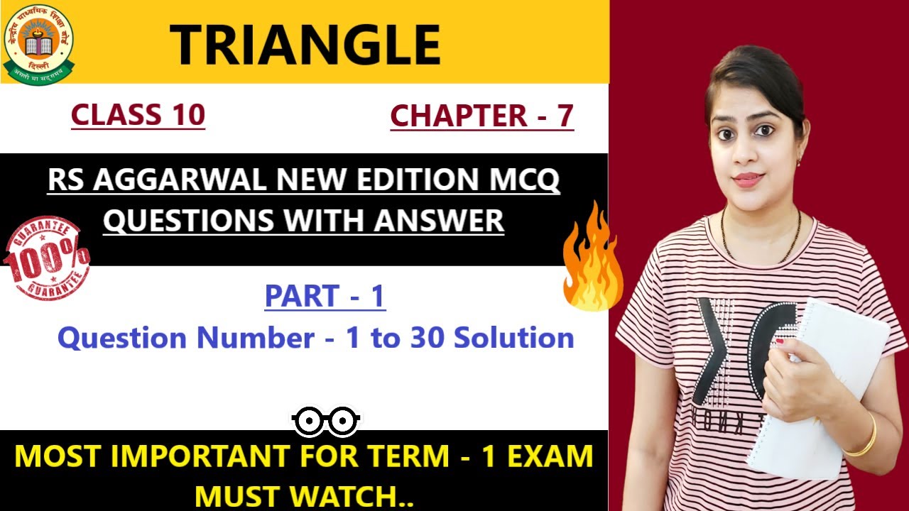 Class 10 chapter triangle mcq | RS Aggarwal class 10 ch triangle mcq ...