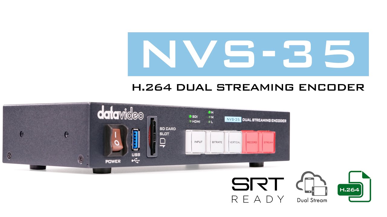 【Official】Datavideo NVS-35 h.264 Dual Streaming Encoder Live Stream ...