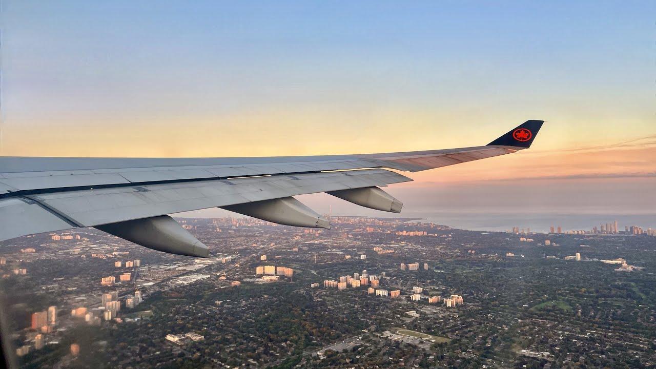 Air Canada Airbus A330-300 Sunset Takeoff from Toronto Pearson | YYZ ...