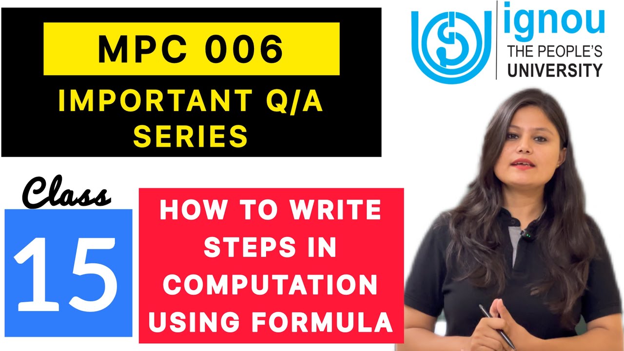 How to write steps in computation using formula | V Important Topic ...
