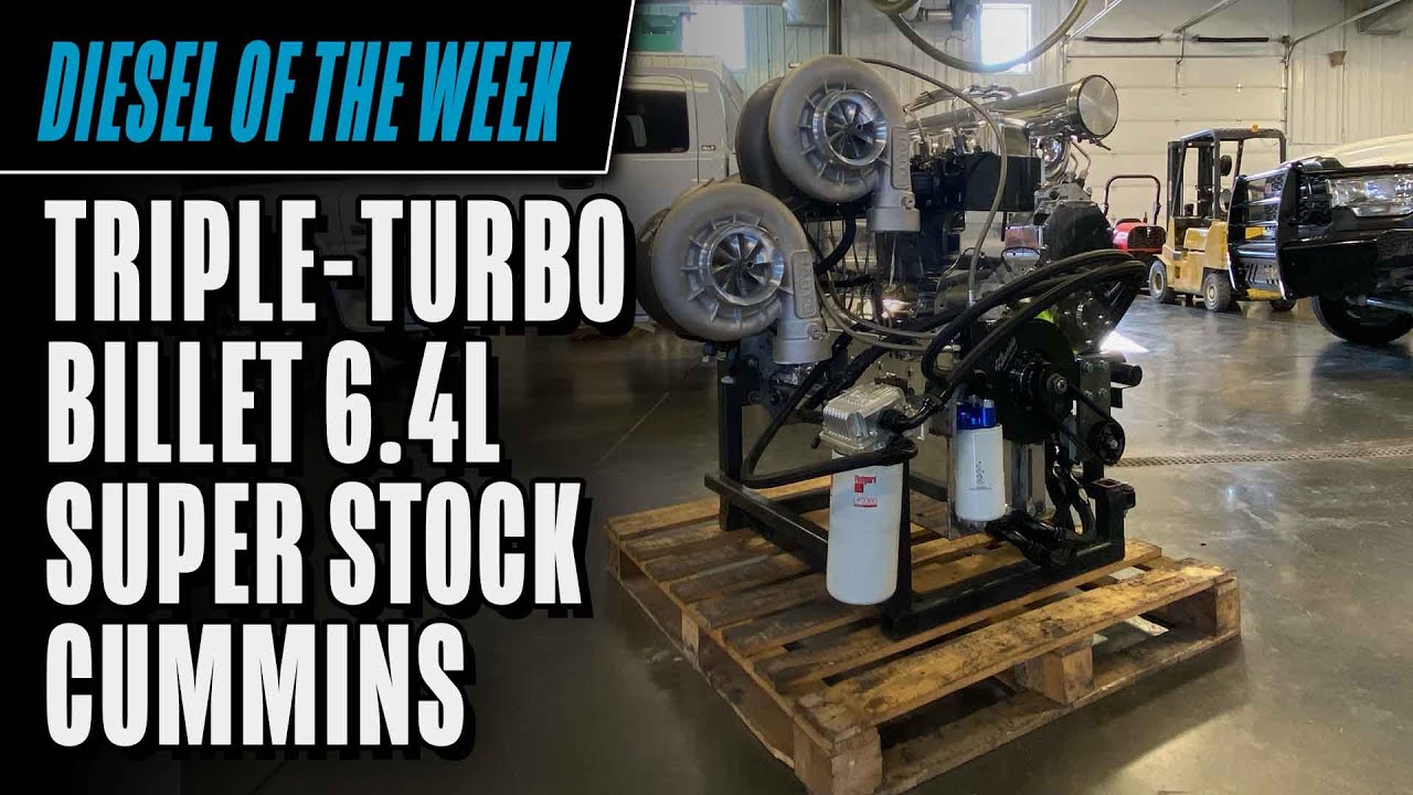 Triple-Turbo Billet 6.4L Cummins Super Stock Pulling Engine - YouTube
