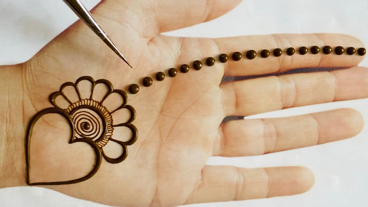 Very Easy Simple ️shape Mehndi Design Trick For Front Hand- Mehandi ka ...