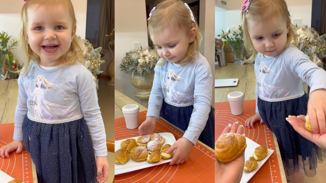 Vanilla Wreaths from the Choux Pastry | Lili's Christmas Recipe - YouTube