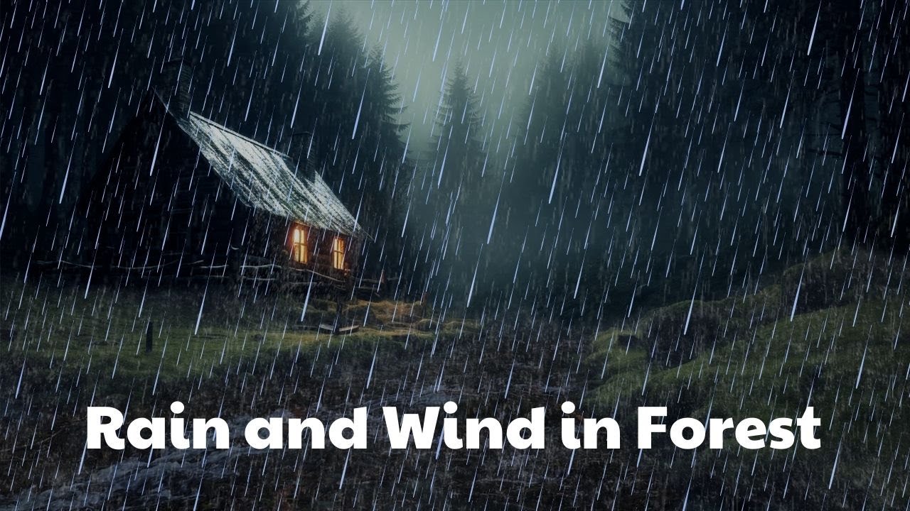 Relaxing Sound of Rain and Wind in Forest 10 Hour / Rain Drops Falling ...