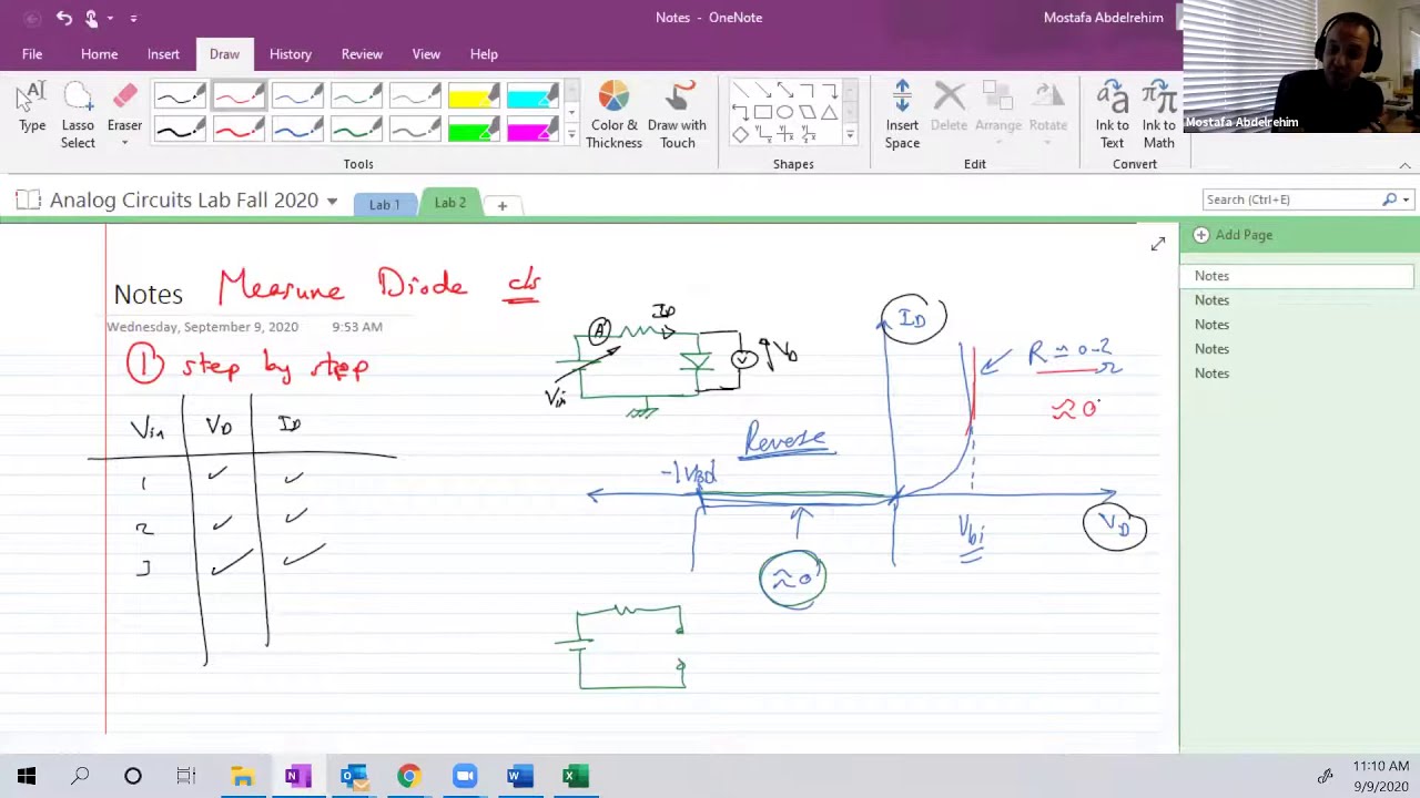 Lab 2 Measuring Diode Characteristics using Oscilloscope in Multisim ...