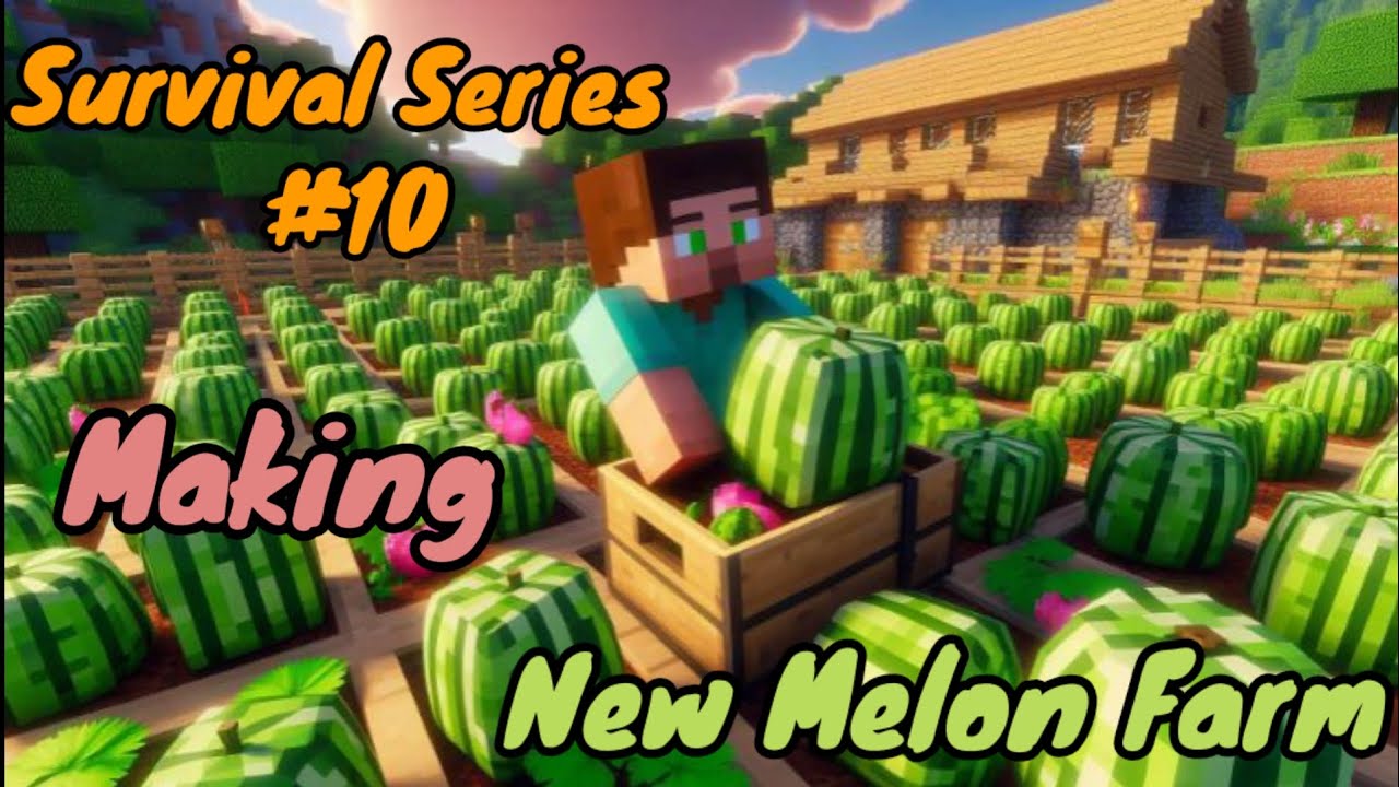 Making Melon Farm In Survival Series #minecraft #survivalgame # ...