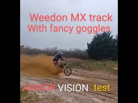 Testing out Armor vision at weedon mx track - YouTube