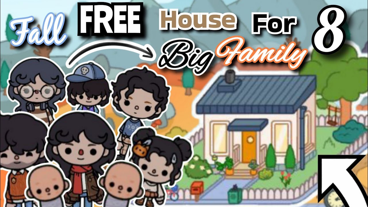 Aesthetic FREE HOUSE For FAMILY of 8 Fall Design🍂Toca Boca House Ideas ...