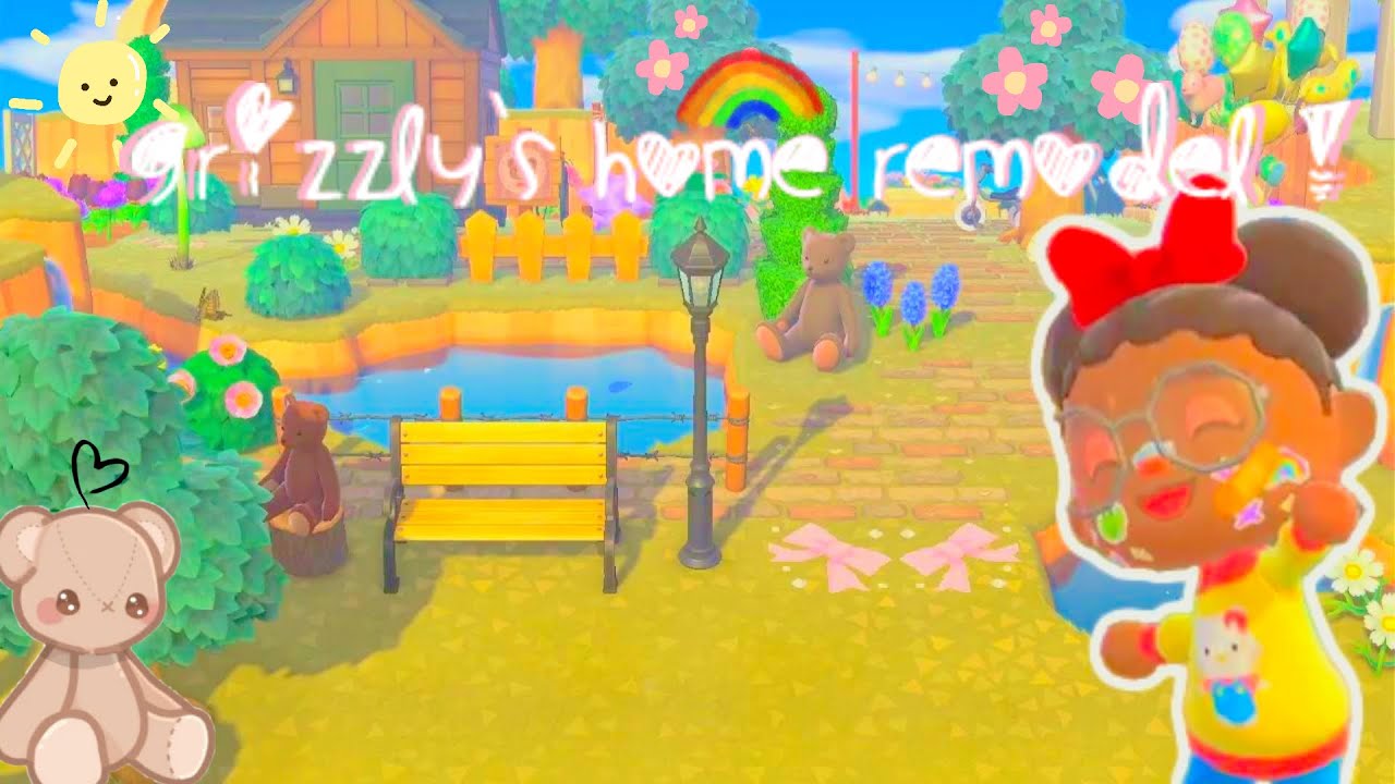 Remodeling Grizzly's home area!🧸| Pastel Kidcore island🌈🧃 - YouTube