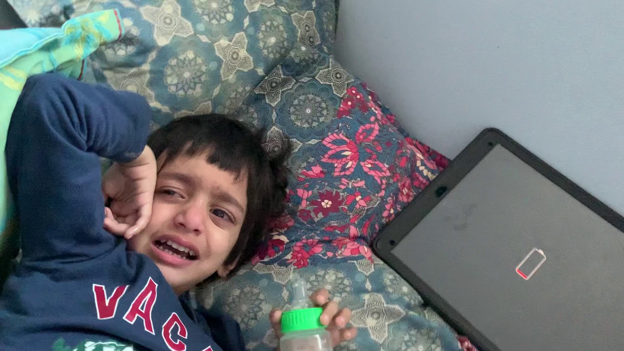 Toddler Muli crying because Ipad won’t charge - YouTube