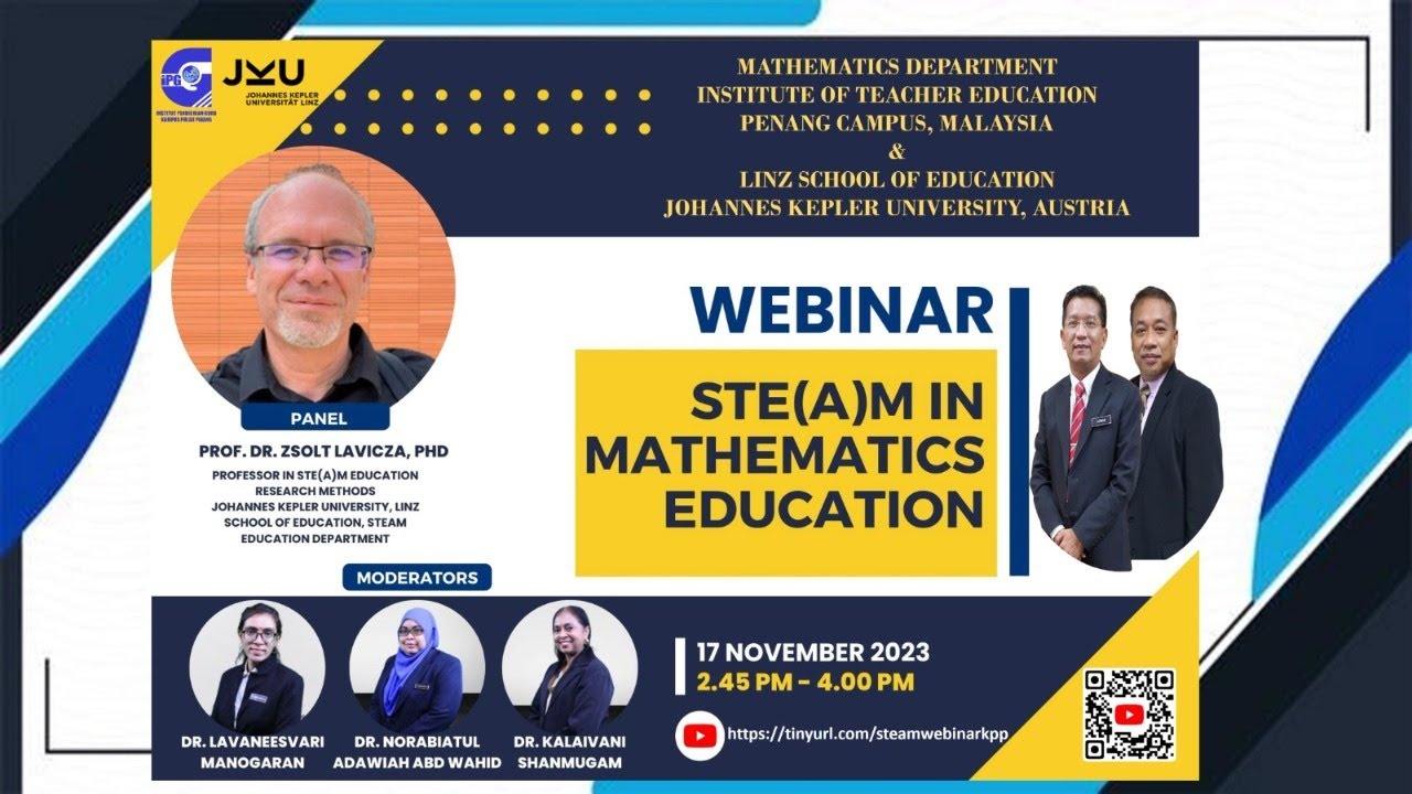 WEBINAR : STE(A)M IN MATHEMATICS EDUCATION - YouTube
