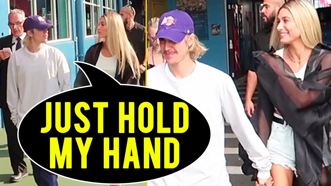 Justin Bieber FORCEFULLY HOLDS Hailey Baldwin HAND And It Is Romantic ...