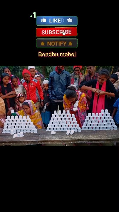 One-time Cup funny game for village girls || Bondhu mohol #shortsfeed - YouTube