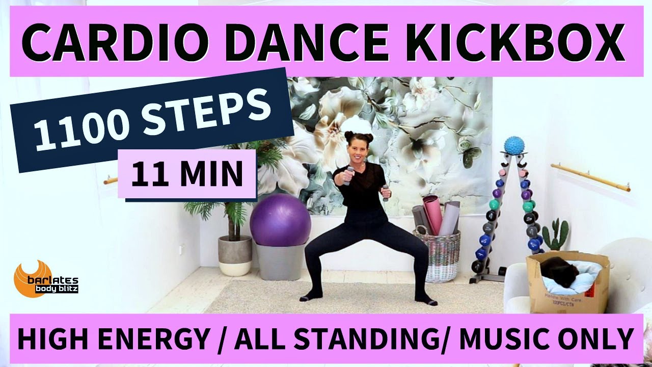 11 MIN CARDIO DANCE WORKOUT 1100 STEPS / KICKBOXING / LOW IMPACT / ALL ...